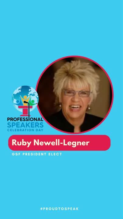 [video] Global Speakers Federation On Linkedin Ruby Newell Legner Gsf