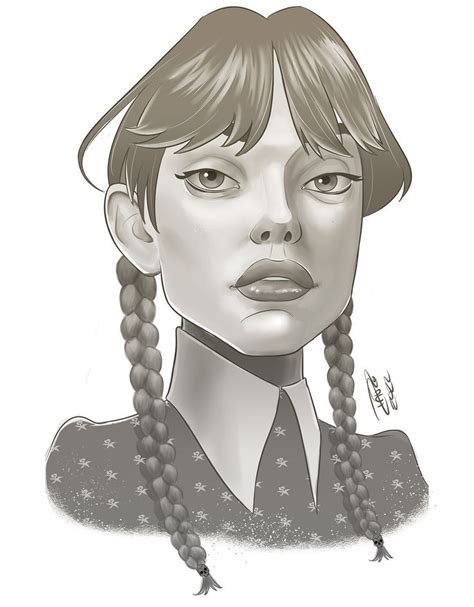 Vandinha Wednesday Jenna Ortega Vandinha Ilustrações Desenhos