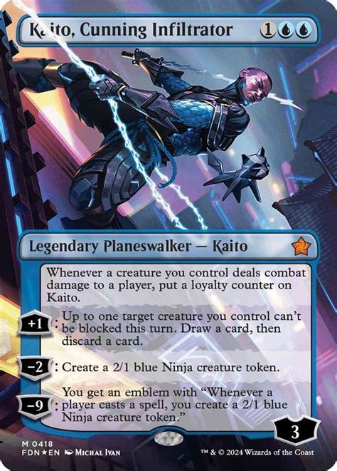 Kaito Cunning Infiltrator Borderless Mana Foil Price From Mtg