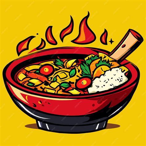 Premium Vector Hot Food Vector Illustration Doodle