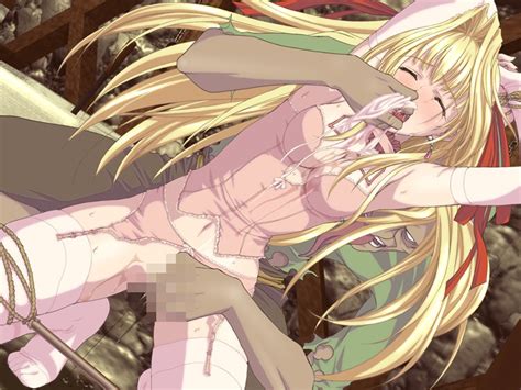 Rule 34 1boy Arms Up Blonde Hair Blush Bondage Censored Cleavage
