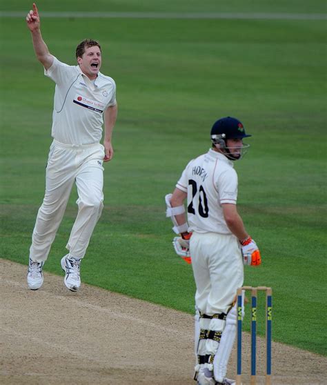 David Balcombe Celebrates Removing Paul Horton As Lancashire Struggled At The Rose Bowl