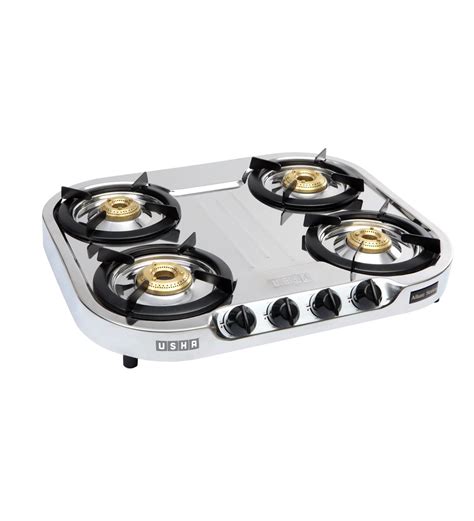 Buy Usha Allure Stainless Steel 4 Burner Gas Stove Model Gs4 001