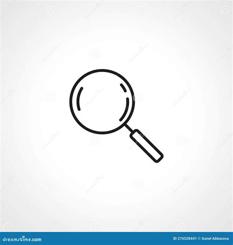 Magnifying Glass Line Icon Magnifying Glass Icon Stock Vector