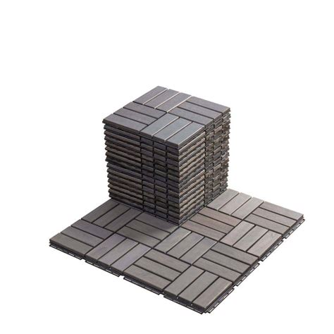 Have A Question About Wegate 12 In X 12 In Interlocking Deck Tiles Gray Checkered Pattern For
