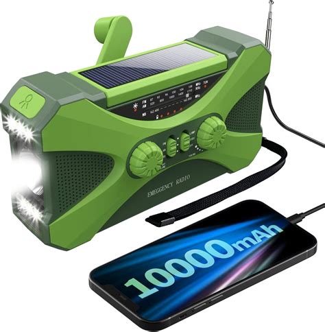 【10000mah】緊急無線電手搖太陽能noaa 天氣無線電多種電源手電筒閱讀燈手機充電器sos 警報器
