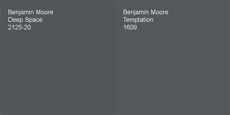 Benjamin Moore Deep Space Vs Benjamin Moore Temptation Comparison