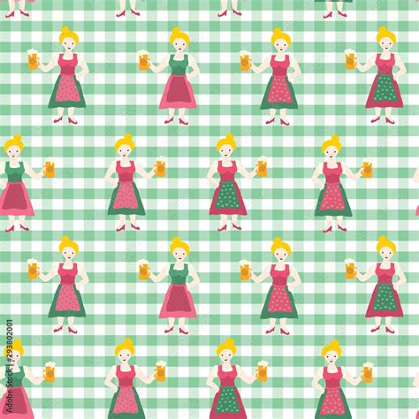 Oktoberfest Seamless Vector Background Oktoberfest Repeating Pattern