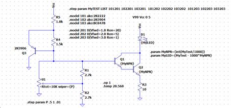 Ltspice Param Variable Component Selection Electrical Engineering