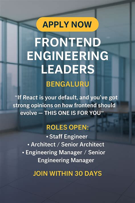Frontend Frontenddeveloper Reactjs Hiring Engineeringmanager Frontendjobs Bangalorejobs