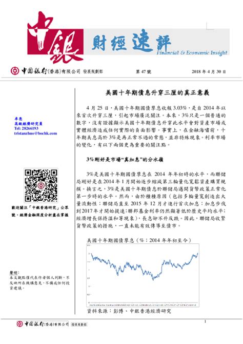 财经速评第47号：美国十年期债息升穿三厘的真正意义