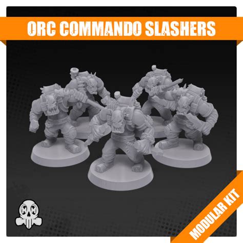 3d Printable Orc Commando Slashers Modular Kit By Malicious Minis