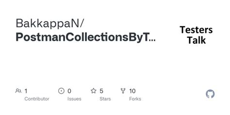 Bakkappa N [ Testers Talk ] On Linkedin Github Bakkappan Postmancollectionsbytesterstalk