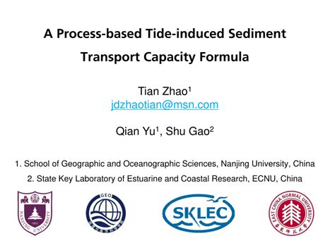 Pdf A Process Based Tide Induced Sediment Transport Capacity Formula