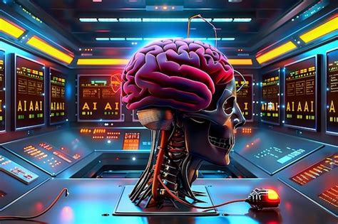Ai Brain On Circuit Board Advanced Neural Networks Concept Futuristic