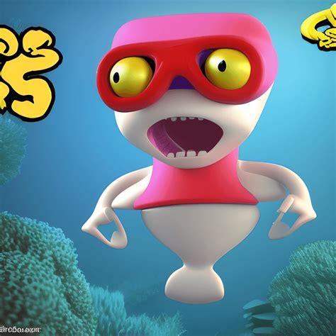 The Snorks 80s Cartoon Swimming Underwater 3d Render · Creative Fabrica