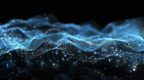 Abstract Blue Digital Wave Pattern Background Stock Image Image Of