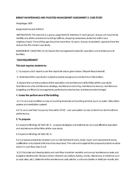 Assignment 2 Mac 2024 August 2024 Bsr607 Maintenance And Facilities
