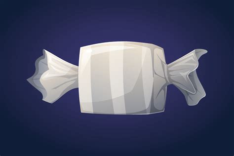 A Sweet Chocolate Candy Or Lollipop In A White Wrapper Isolated