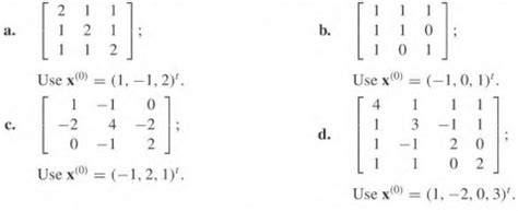 Solved Repeat Exercise 1 Using The Inverse Power Method Exercise 1