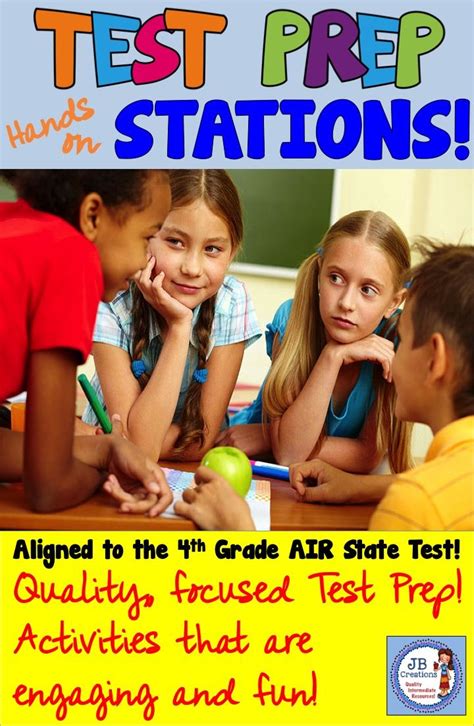 4th Grade Reading Test Prep Interactive Stations Test Prep Fun Reading Test Prep Test Prep