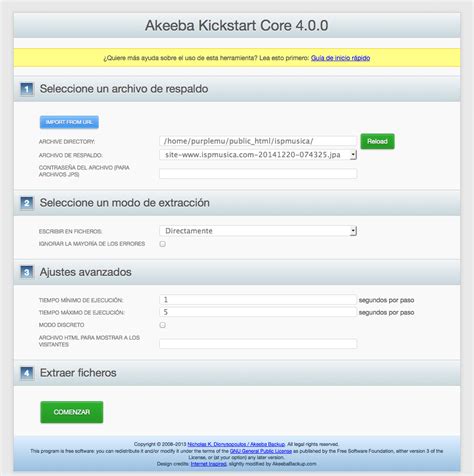 Error en restauración Kickstart Joomla Foro