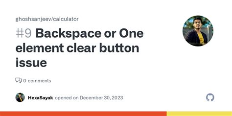 Backspace Or One Element Clear Button Issue · Issue 9 · Ghoshsanjeev