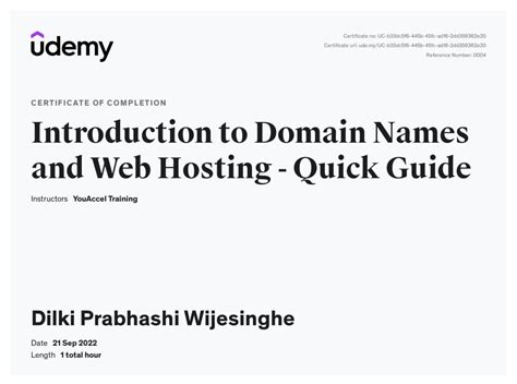 udemy domainnames webhosting prabhashi wijesinghe