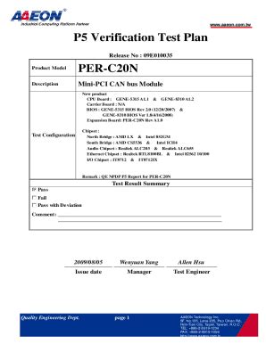 Fillable Online P Verification Test Plan Per C N Iis Windows Server