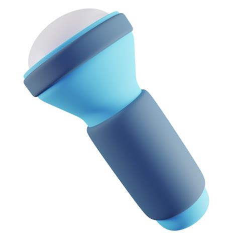 3d Illustration Of Blue Flashlight 37051832 Png