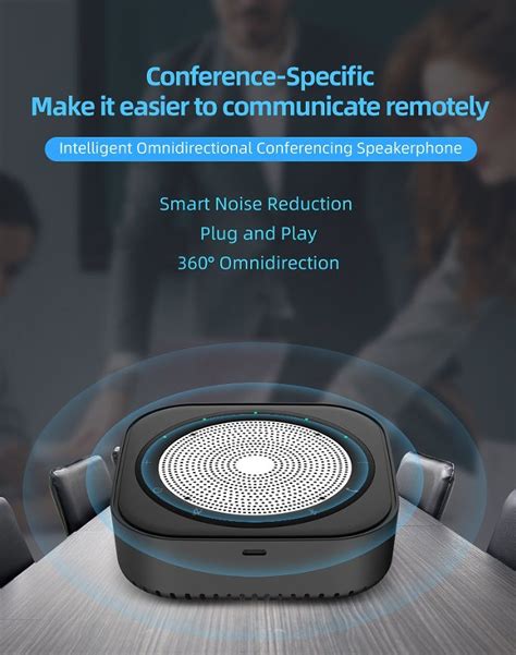 Omnidirectional Microphone With Intelligent Noise Reduction Echo Cancellation Automatic Gain