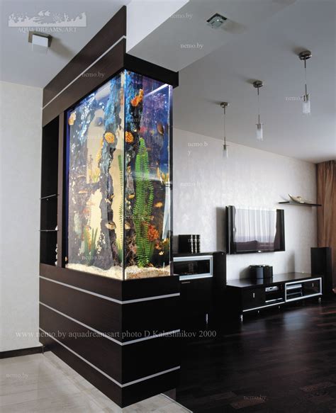 Modern Aquarium Interior Decoration Inspirations Аквариумные стены