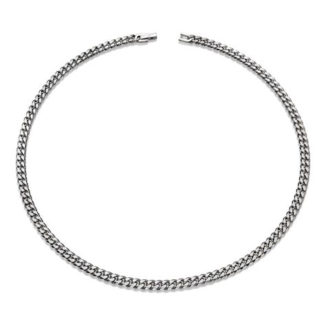 Unique Stainless Steel Curb Link Necklace 50cm Michael Jones Jeweller