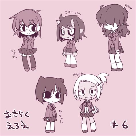 Safebooru 5girls Blazer Blush Stickers Chibi Commentary Request Fang
