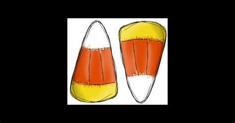 Dark And Gritty Candy Corn Sketch Halloween Candy Candy Corn
