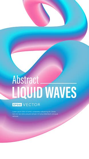 흰색 배경에 네온 트렌디 한 색상의 고품질 추상 3d 파도의 아름다운 컬렉션 0명에 대한 스톡 벡터 아트 및 기타 이미지 0명 곡선 구도 Istock