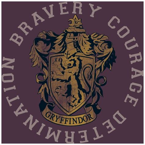 Harry Potter Gryffindor Bravery Courage Determination T Shirt At