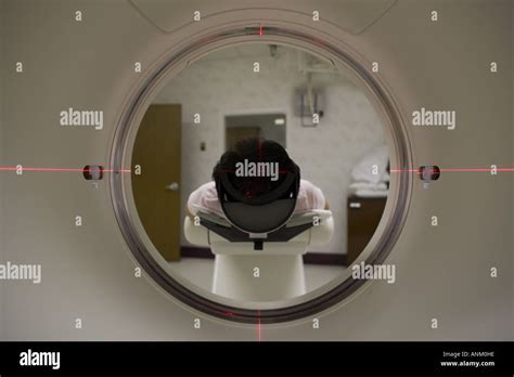 Female Patient Getting An CAT Scan Stock Photo Alamy