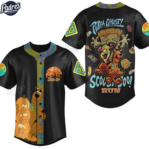 Scooby Doo Pizza Ghost Black Baseball Jersey Padres Jersey Oasis Elevate Your Baseball Style Game