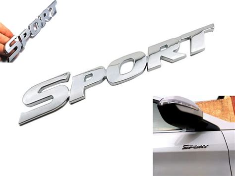 Adesivo Stemma 3d Logo Fregio Sport Emblema Decalcomania Auto Cromato