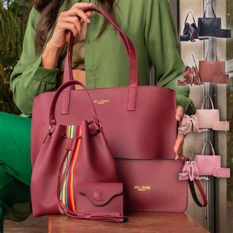 Kit Bolsa sacola feminina grande nécessaire Bolsa saquinho