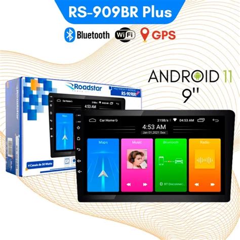 Central Multimídia 9 Polegadas Android Rs909br Plus Roadstar Parcelamento Sem Juros