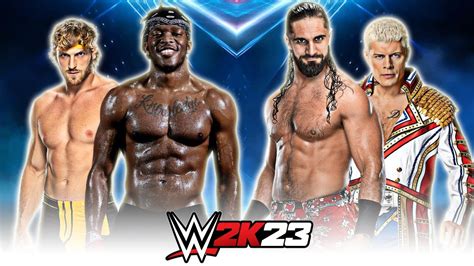 Logan Paul And Ksi Vs Seth Rollins And Cody Rhodes Wwe 2k23 Youtube