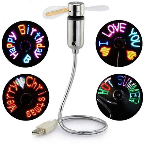 Usb Fan，usb Led Rgb Light Programmable Fan Flexibl Grandado