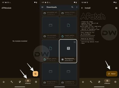 root android via apatch give su access flash module install ota droidwin