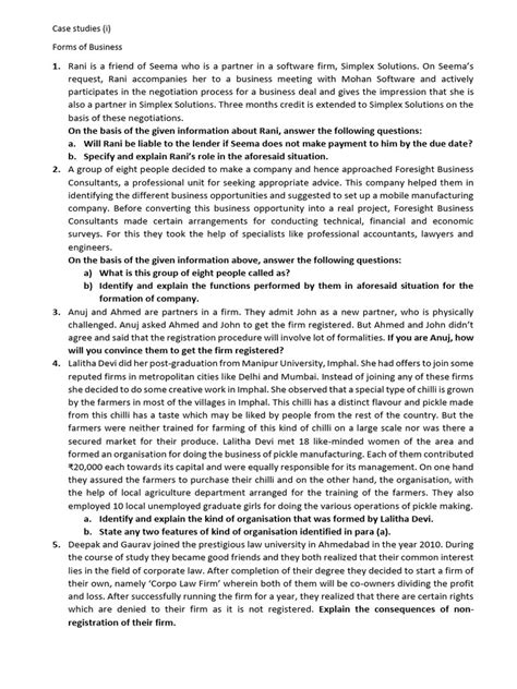 Chapter 2 Xi Bst Assignment 1 Pdf Sole Proprietorship Loans