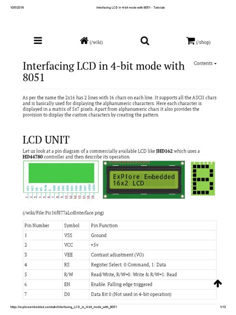 4 Pin Lcd Pdf Liquid Crystal Display Manufactured Goods
