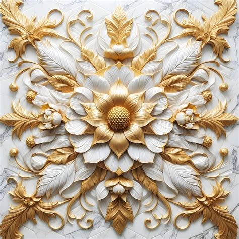 Premium Photo Wallpaper Flower Pattern Ornament Ai Generator