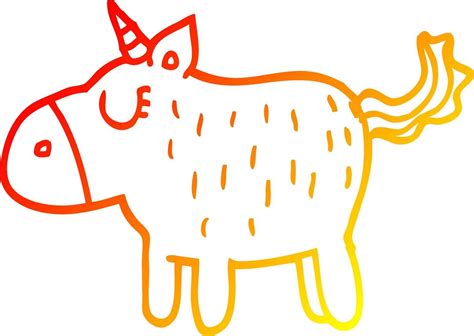 Desenho De Linha De Gradiente Quente Desenho De Unicórnio Fofo 10720812