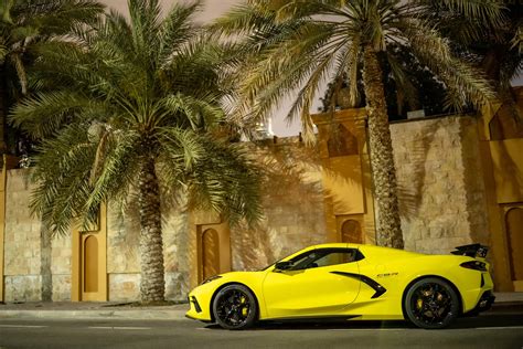 Rent Chevrolet Corvette C8 R Edition Yellow In Dubai Sportscars